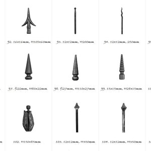 Cast Iron Decorative Gate Fence Arrowhead , Forged Cast Steel Arrowhead ...