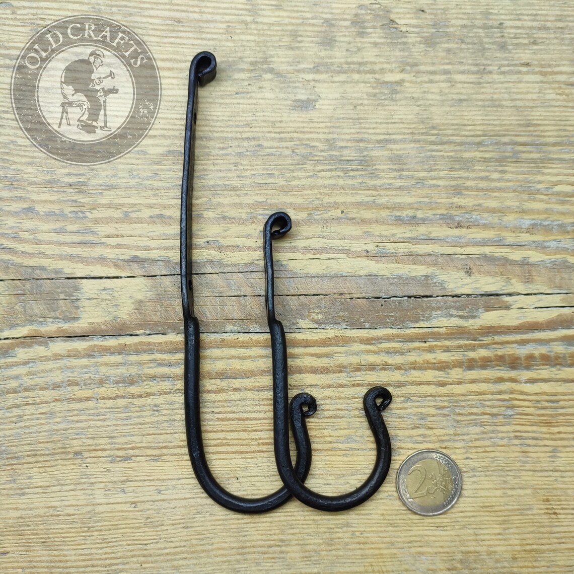 L M Blacksmith Forged Coat Hooks Hook Wall Mounted Iron Hook - Etsy