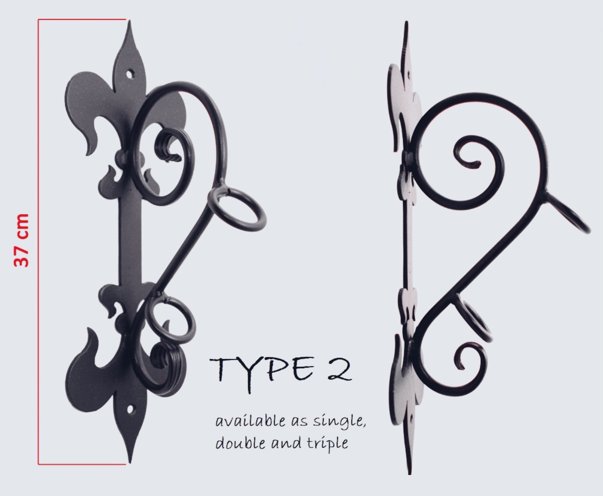 Wrought Iron Single Double Triple Flag Holder Flag Pole - Etsy