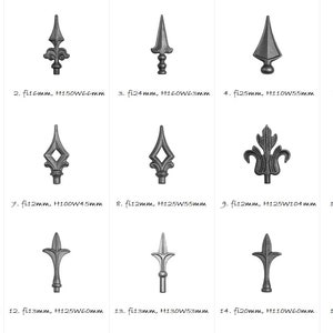 Cast Iron Decorative Gate Fence Arrowhead , Forged Cast Steel Arrowhead ...