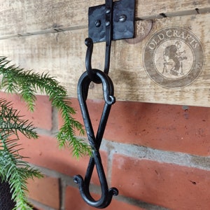 9" Long Twisted S Hook, Nine Inch Long Hand Forge S Hook Set, Wrought ...