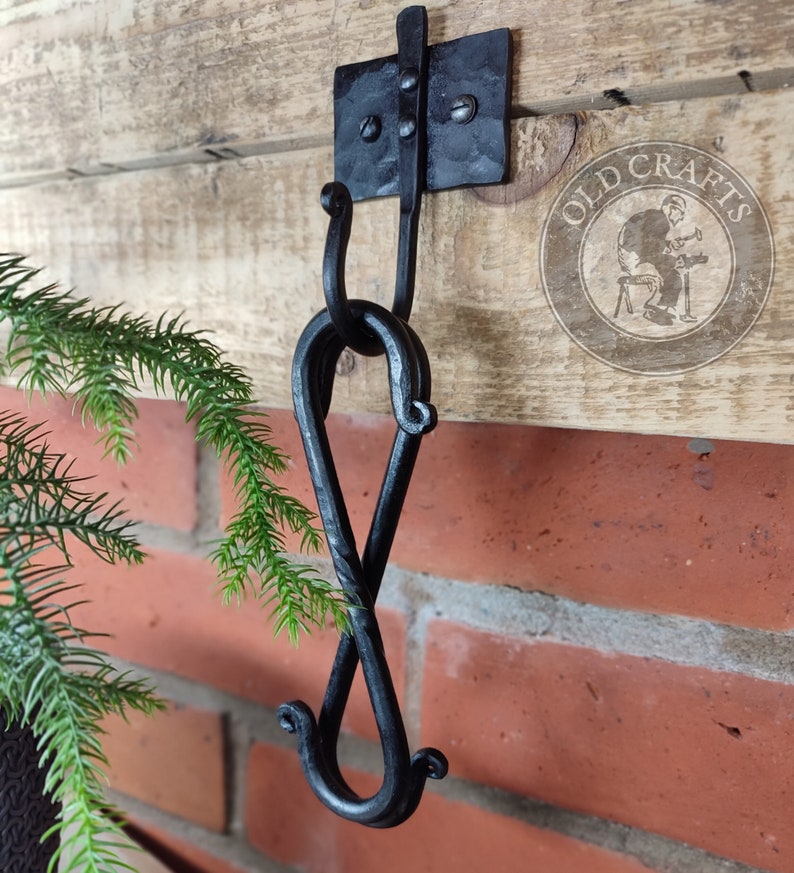 9 Long Twisted S Hook Nine Inch Long Hand Forge S Hook - Etsy