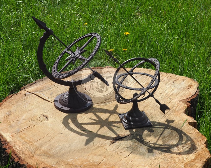 Vintage Cast Iron Sun Dial Garden Ornament Statue - Etsy