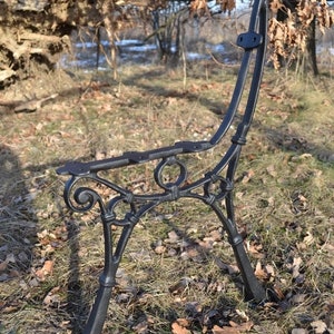 Heavy Outdoor Park Bench Leg Set, Antique Victorian Style Cast Iron ...