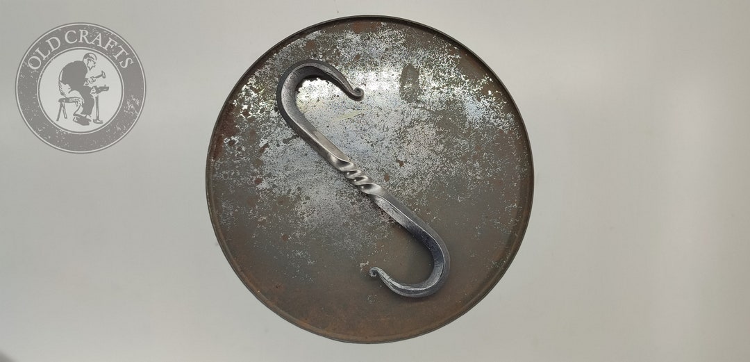 S Hook, Square, Twisted Hand Forged Metal S Hook, Blacksmith Made S ...