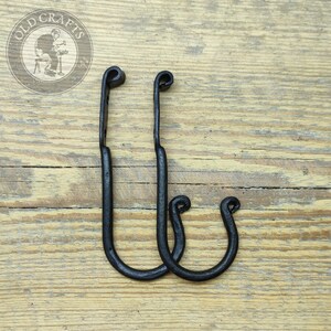 L M Blacksmith Forged Coat Hooks Hook, Wall Mounted Iron Hook, Clothes ...