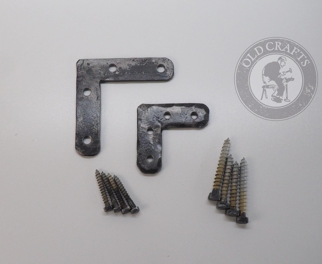 Hammered L Bracket, 90 Deg Metal Strap, Forged Bar Strapping ...