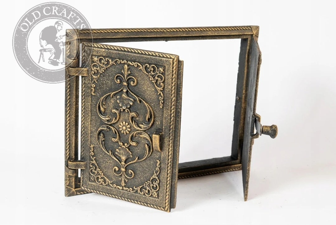 Antique Architectural Cast Iron Door, Decorative Cast Iron Door, Gold ...