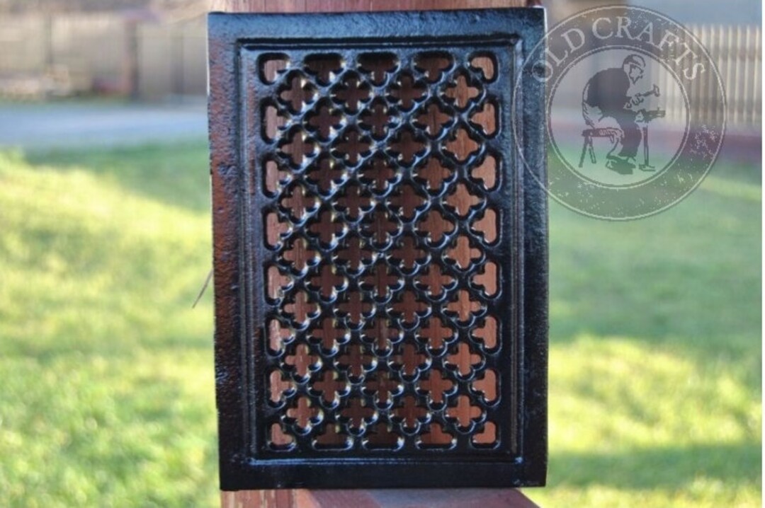 Black Vent Grille, Black Vent Cover, Rustic Vent Cover, Wall Vent Cover ...