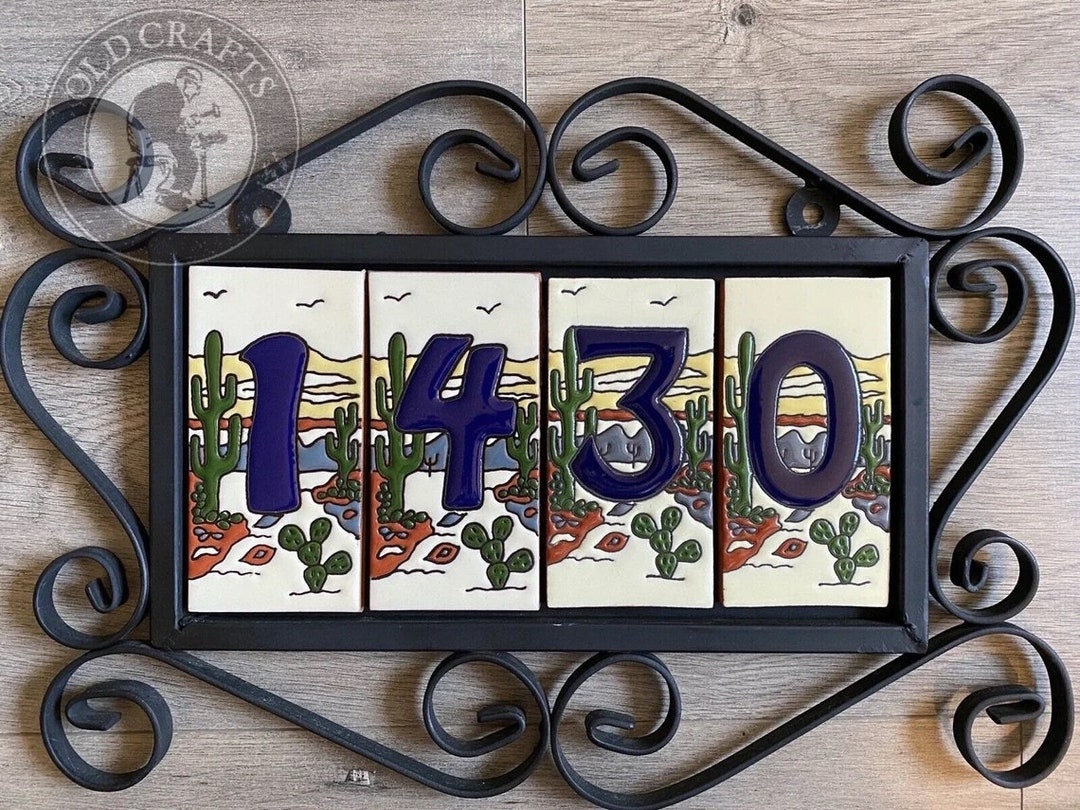 Metal House Number Frame, Black Iron Frame, House Number, Home Decor ...