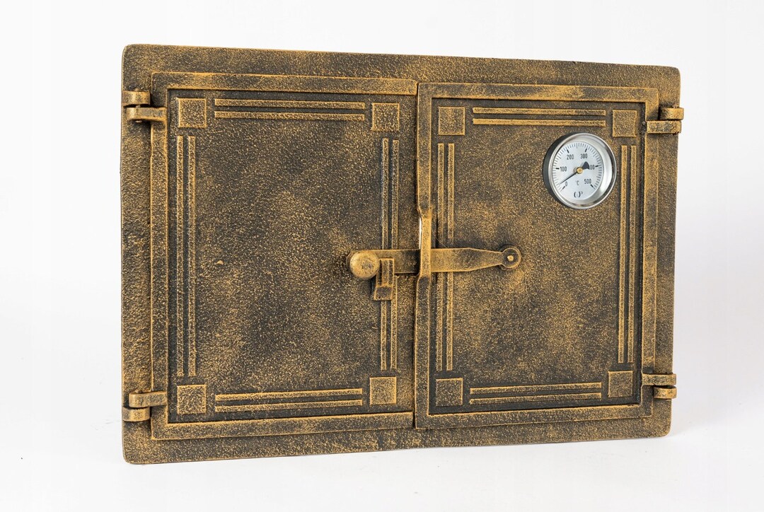 Wood Burning Stove Door – Double Cast Iron Oven Door - Etsy