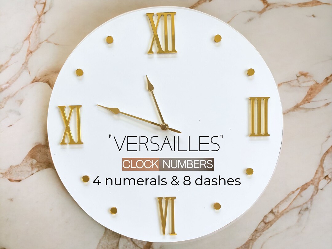 Mirrored Acrylic Roman Numeral Clock Numbers: DIY Versailles Style - Etsy