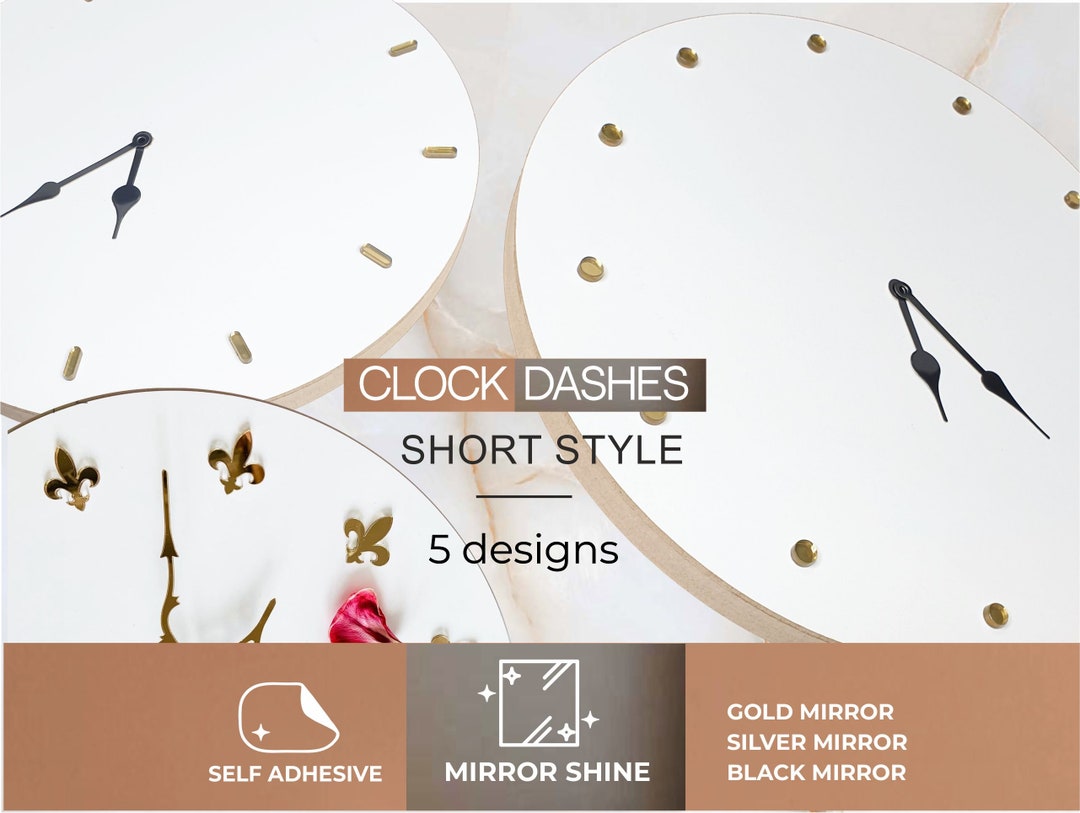 Mirror Clock Dashes. Short Style / 5 Designs - Etsy