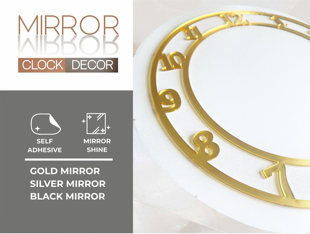 Mirror Clock Face Decor - Etsy