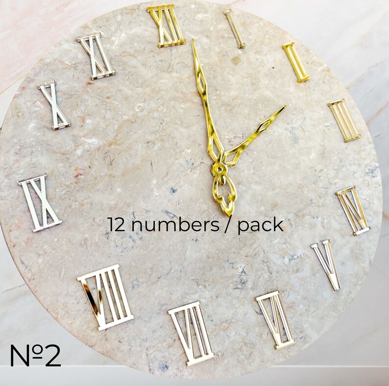 Mirrored Acrylic Numbers numerals for a Wall Clock - Etsy