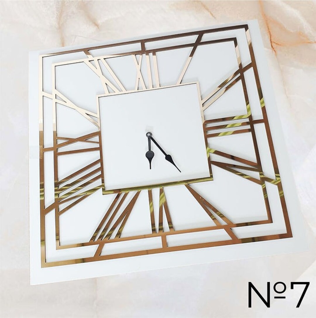 Mirror Clock Face Decor Mirror Clock for Wall Resin Clock ziffernblatt ...