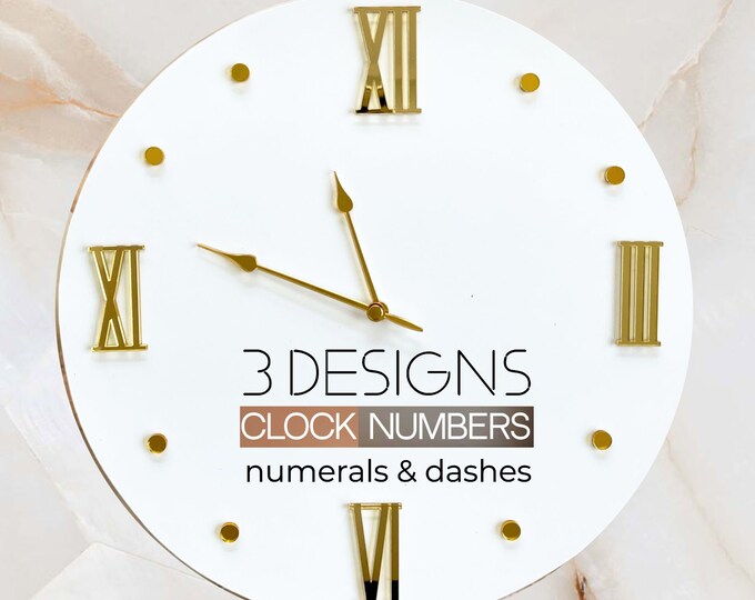 Mirrored Acrylic Numbers numerals for a Wall Clock - Etsy