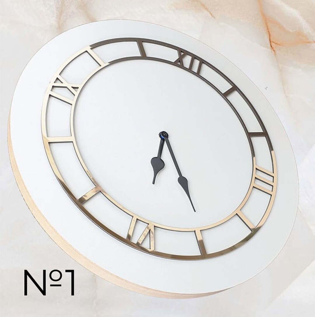 Mirror Clock Face Decor Mirror Clock for Wall Gold Silver Mirror Clock ...