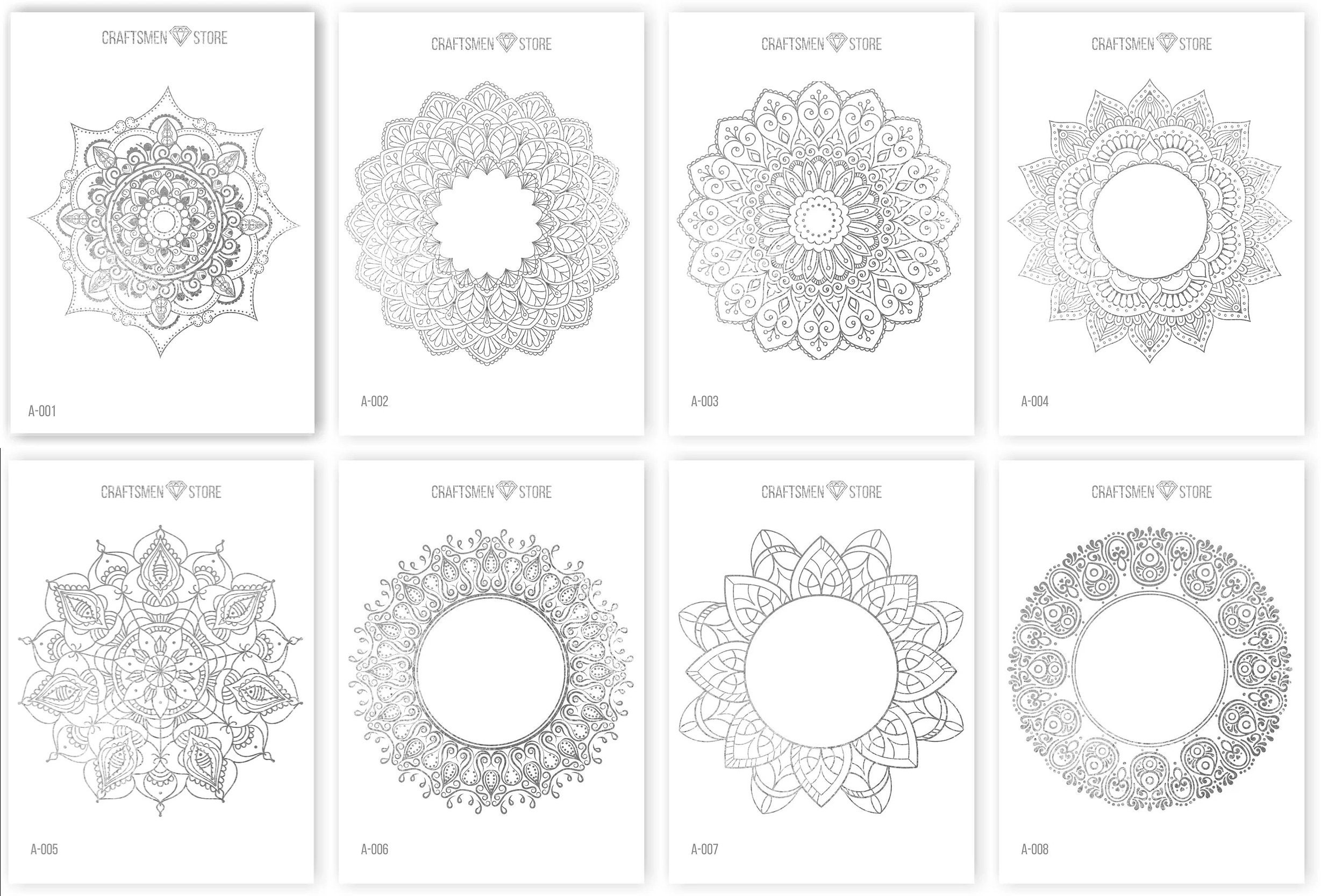 Fine Stickers Mandala Collection - Etsy