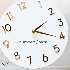 Mirrored Acrylic Numbers numerals for a Wall Clock - Etsy