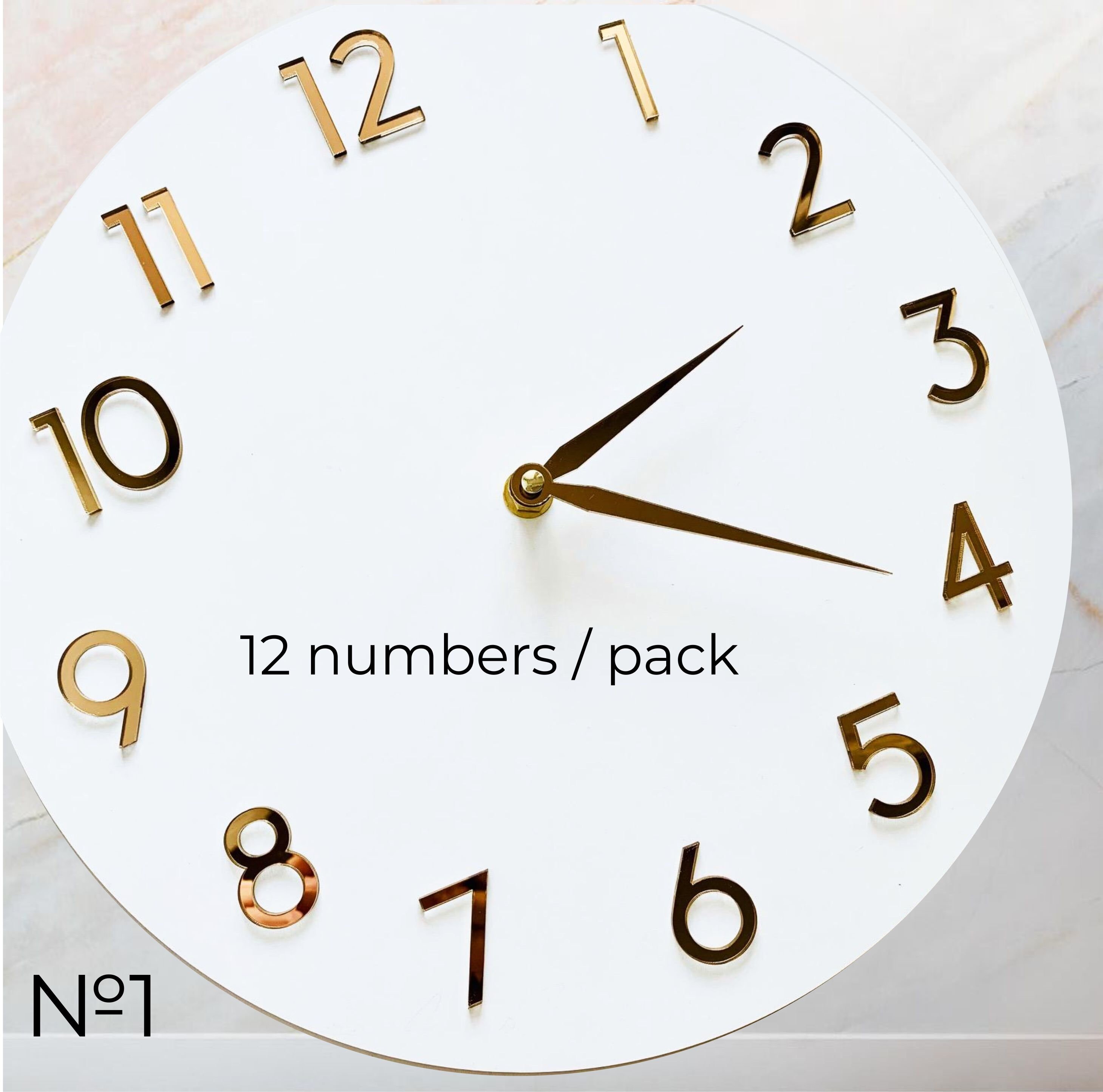 Mirrored Acrylic Numbers numerals for a Wall Clock - Etsy UK