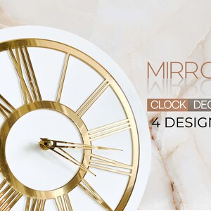 Mirror Clock Face Decor 4 Designs Part2 - Etsy