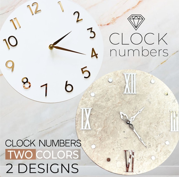 Mirrored Acrylic Numbers numerals for a Wall Clock - Etsy UK
