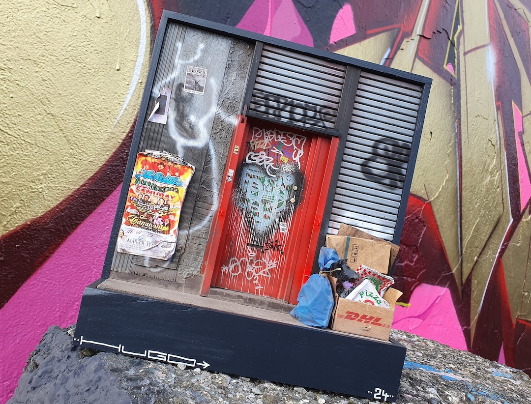 New York Graffiti Doors Miniature Diorama - Etsy
