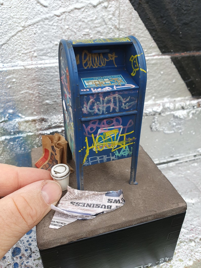 New York Graffiti Mailbox Miniature - Etsy