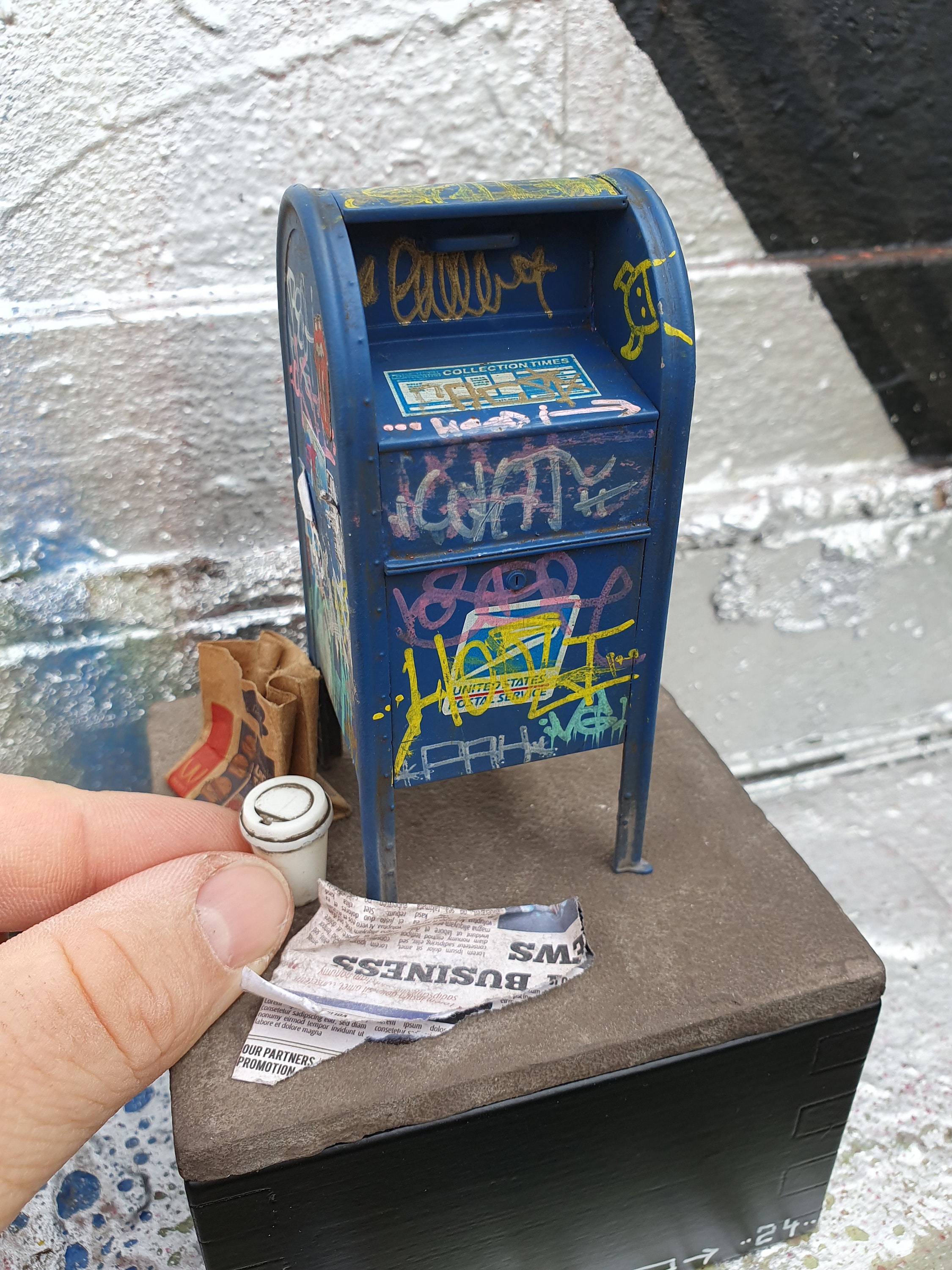New York Graffiti Mailbox Miniature - Etsy
