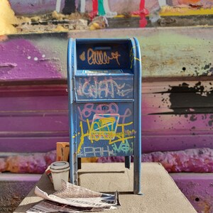 New York Graffiti Mailbox Miniature - Etsy