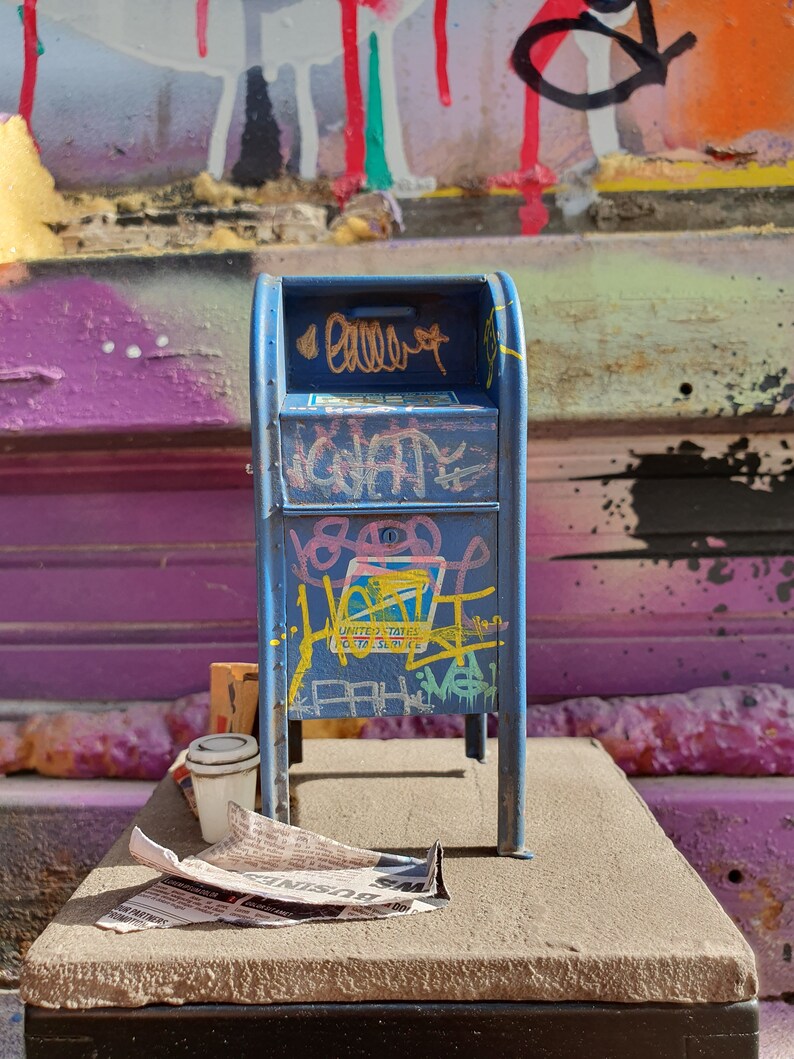New York Graffiti Mailbox Miniature - Etsy