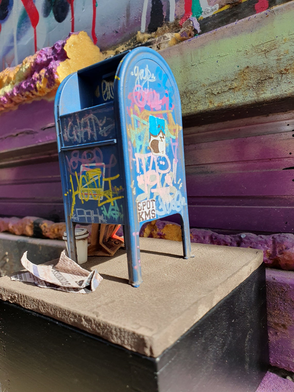 New York Graffiti Mailbox Miniature - Etsy