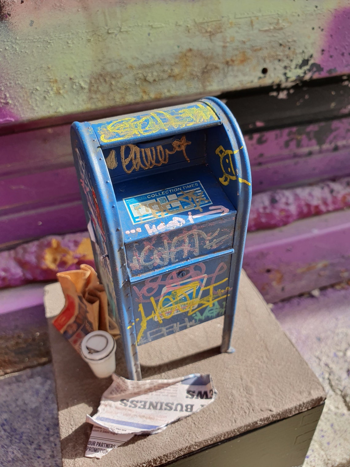 New York Graffiti Mailbox Miniature - Etsy