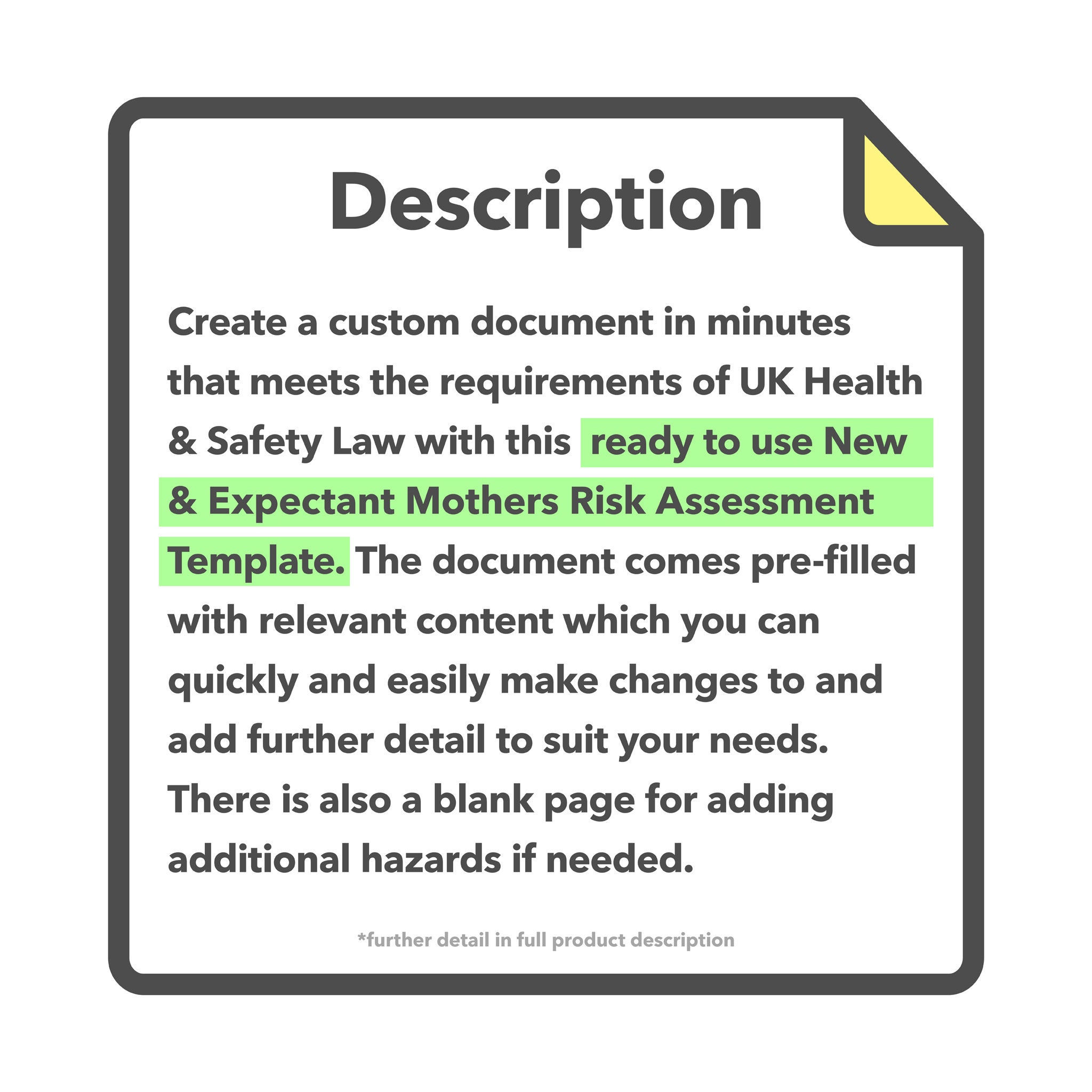 New & Expectant Mothers Risk Assessment, Ready to Use Health and Safety ...