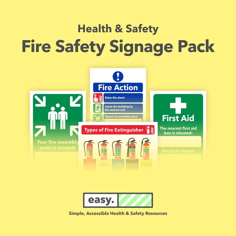 Fire Safety Signage Pack Download & Print Signs Includes - Etsy