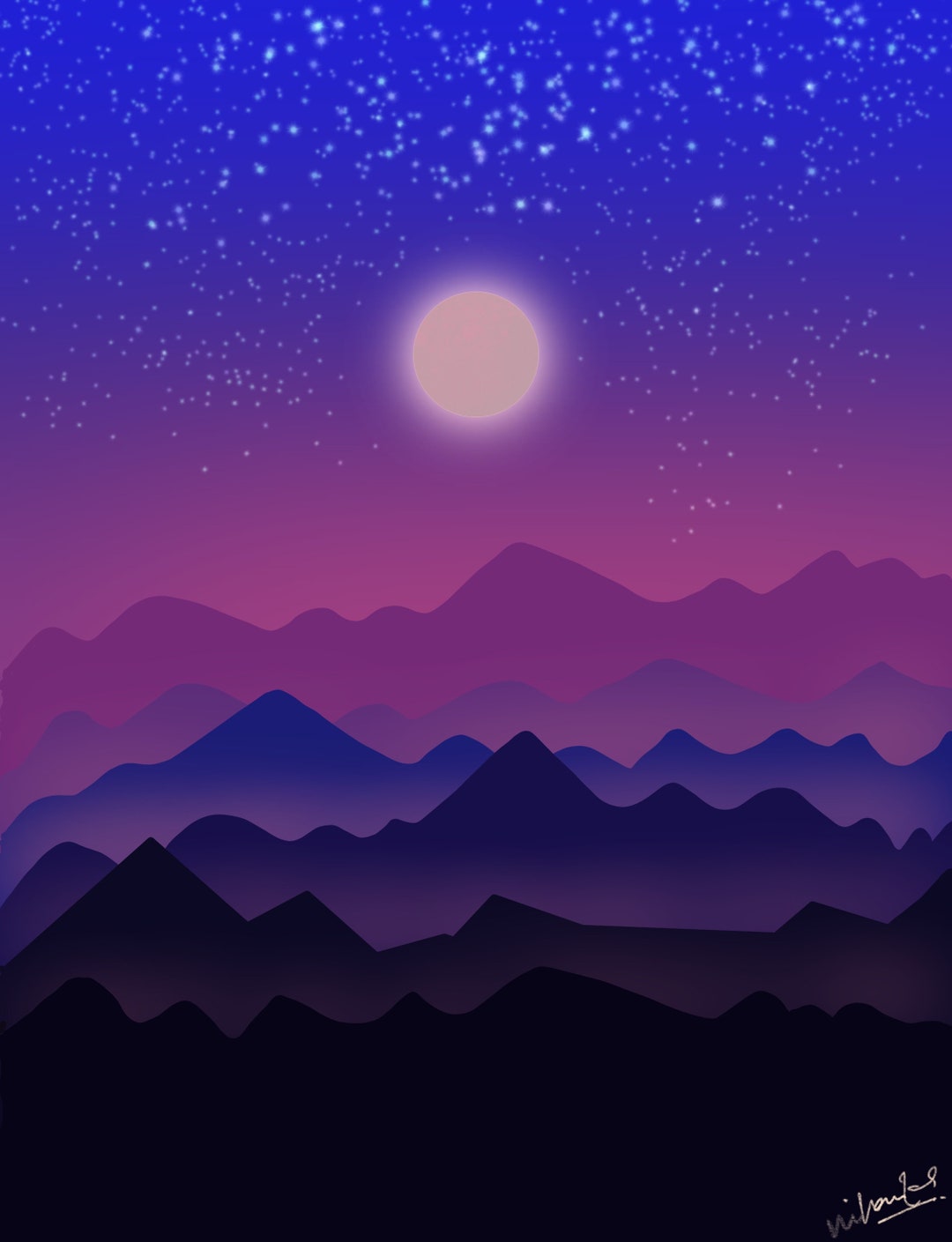 The Moonlight - Digital Art - Etsy