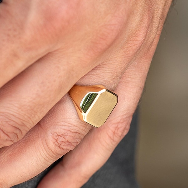 Square Signet Ring - Etsy