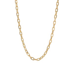 14K Real Gold Cable Link Chain for Men, Men Yellow Gold Chain Necklace ...
