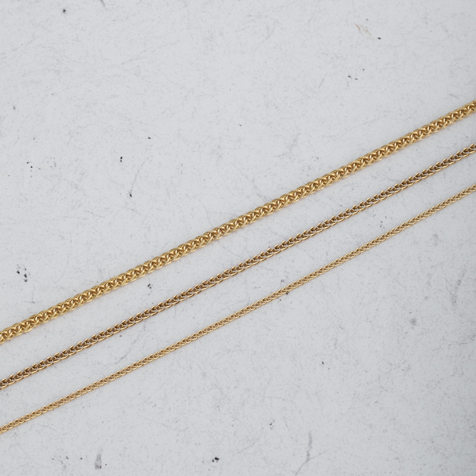 14K Solid Yellow or White Gold Foxtail Chain Necklace, 14k Wheat ...