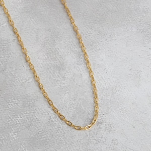 14K Real Gold Cable Link Chain for Men, Men Yellow Gold Chain Necklace ...