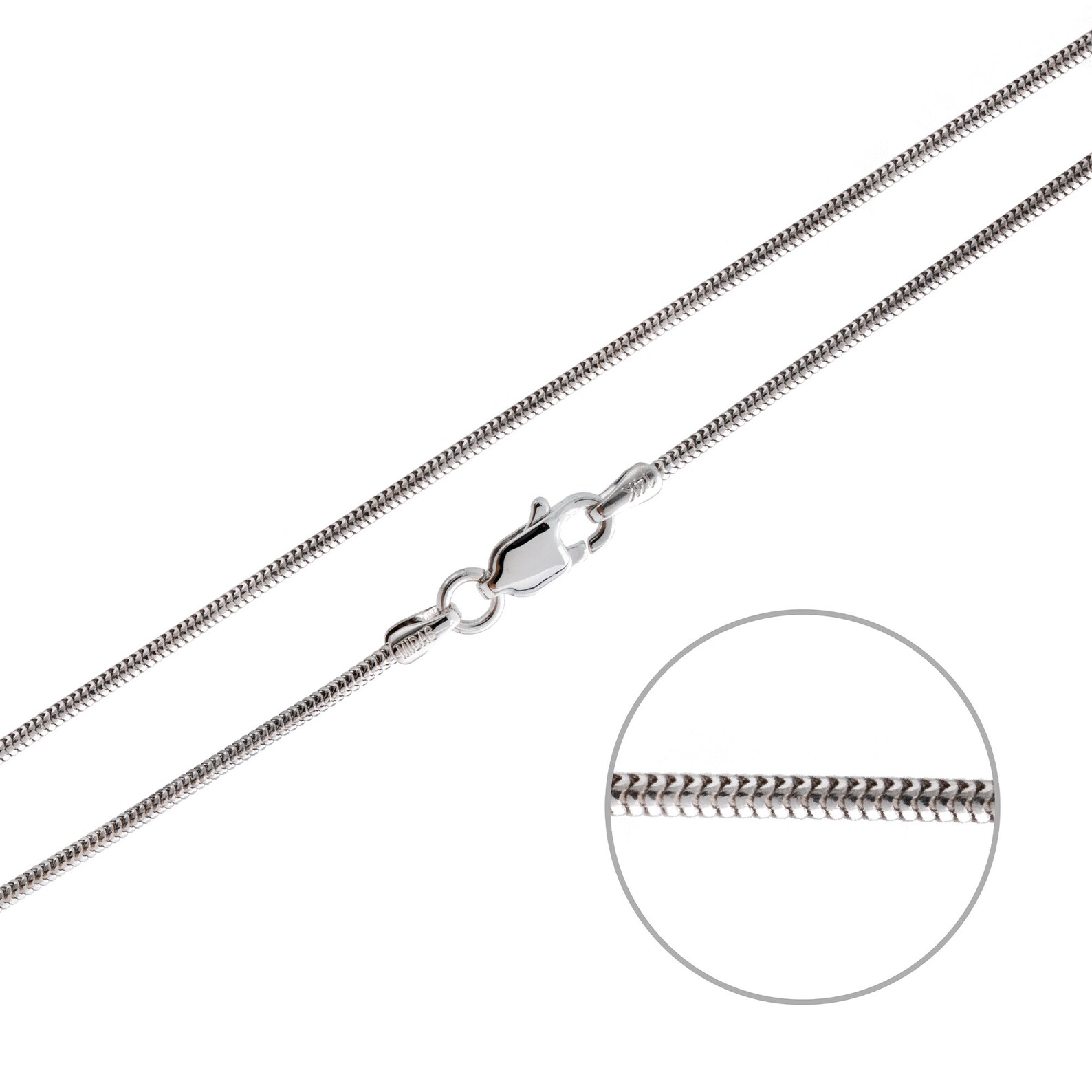 14K Solid White Gold Men Chain Real Gold Round Chain - Etsy