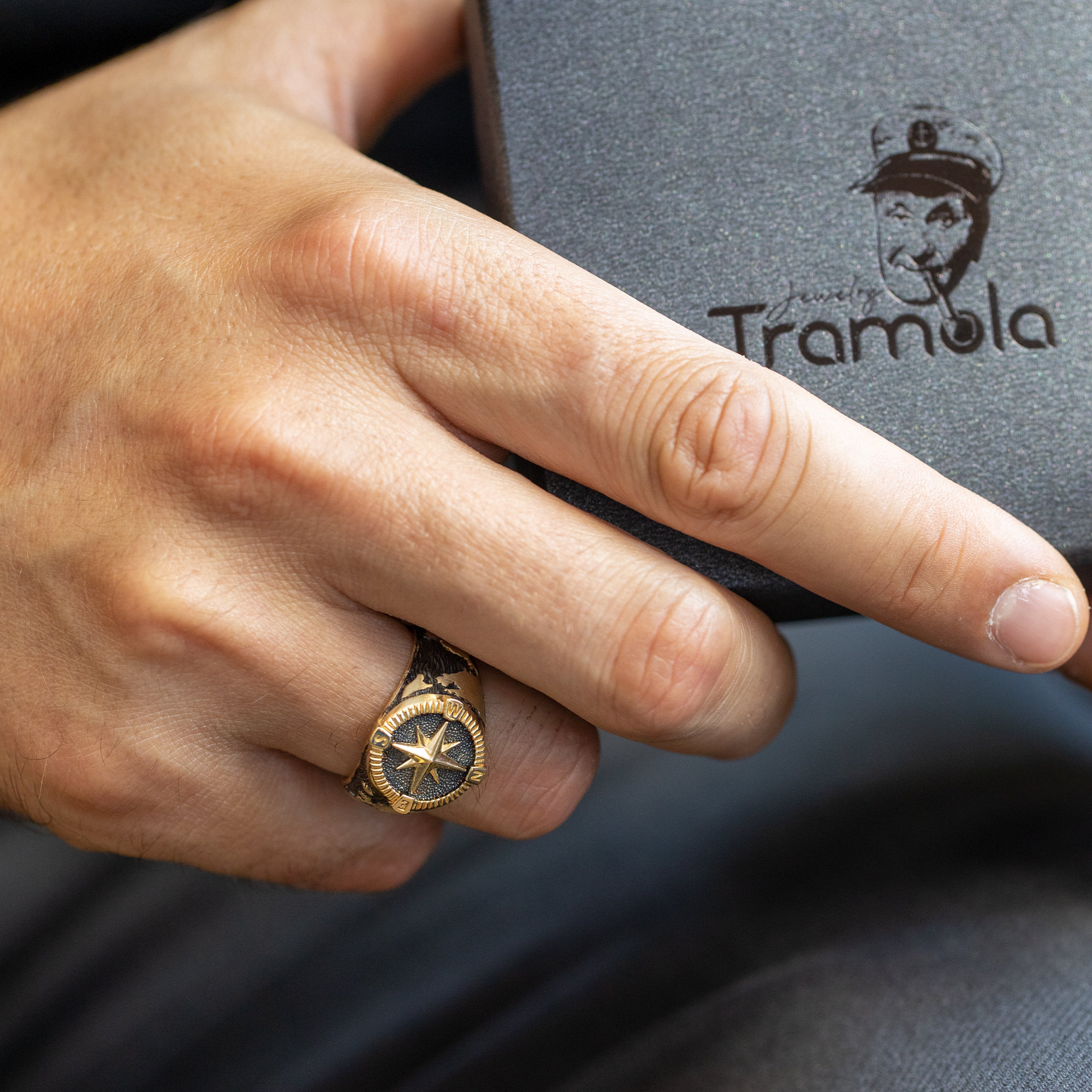 14K Solid Gold Sailor Compass Rings for Men 14K Nautical - Etsy
