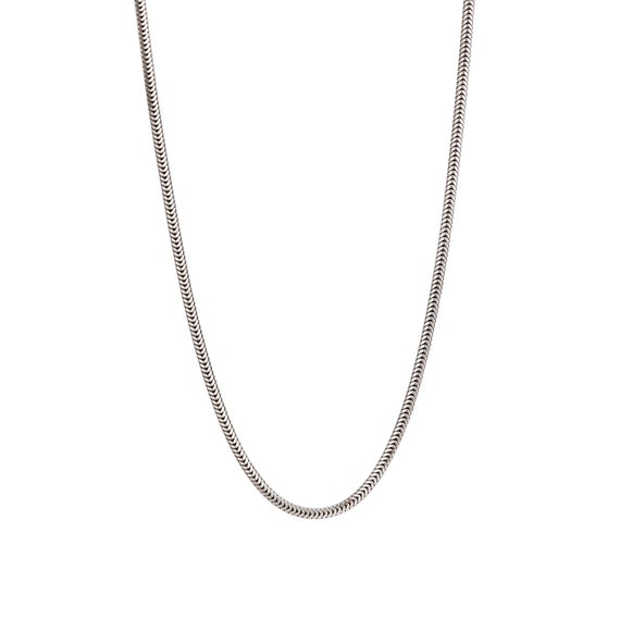 14K Solid White Gold Men Chain Real Gold Round Chain - Etsy