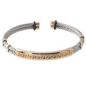 Men's Gold Bracelet, 14k Solid Gold Men Cuff Bracelet, Custom Design ...