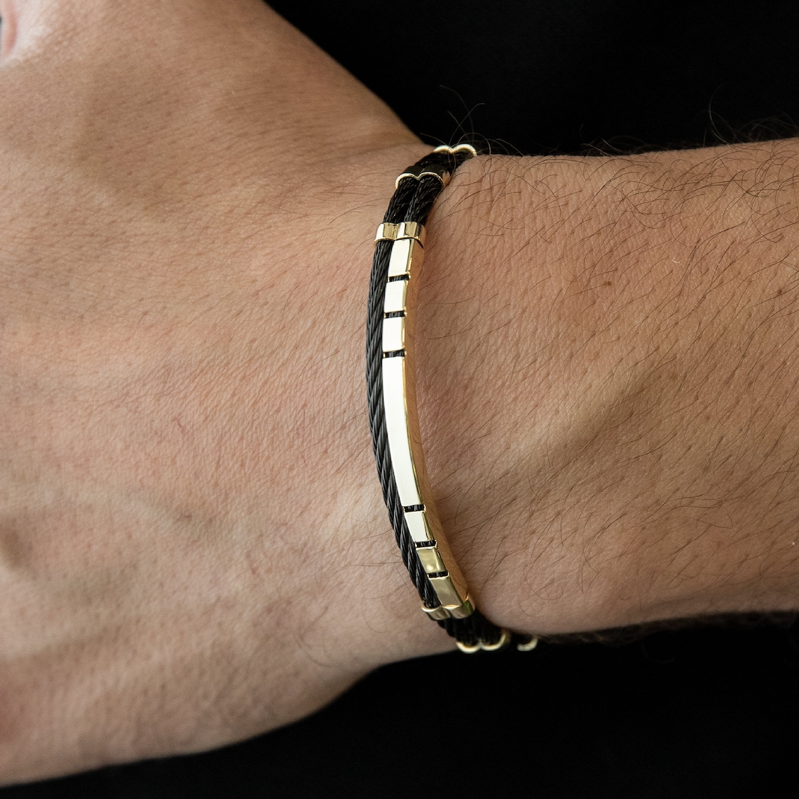 Men's Gold Bracelet 14k Solid Gold Men Cuff Bracelet | Etsy