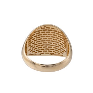 14K Solid Gold Nautical Men's Ring, Anchor Signet Men's Ring, Real Gold ...