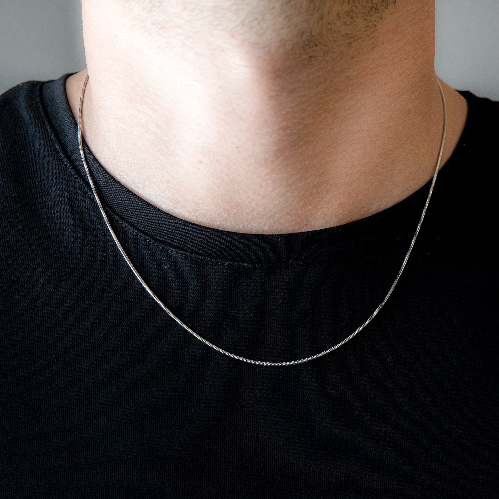 14K Solid White Gold Men Chain Real Gold Round Chain - Etsy
