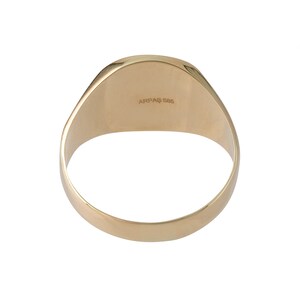 Men's 14K Solid Gold Signet Ring / Men's Personalized Gold Signet Ring | Anniversary Gift for ...
