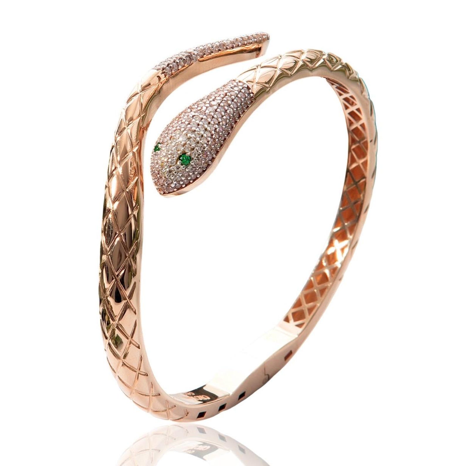 14k Gold Snake Bangle Bracelet, Vintage Snake Bracelet, Animal Lover ...